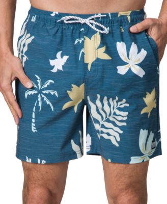REEF Men's Harmon Tropical Print Drawstring 5-3/4" Swim Trunks - Macy's