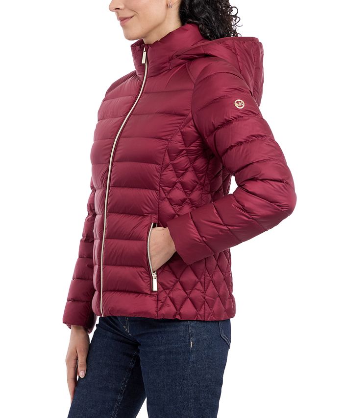 Michael Kors Women's Hooded Packable Down Puffer Coat, Created for Macy's - Macy's