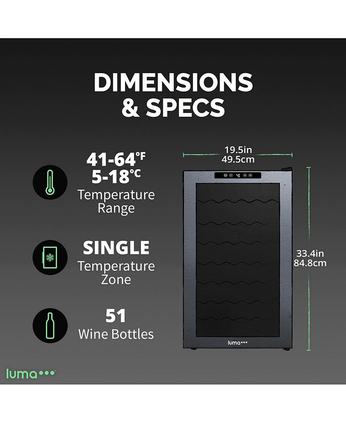 Luma Comfort Shadow Series Wine Cooler Refrigerator 51 Bottle ...