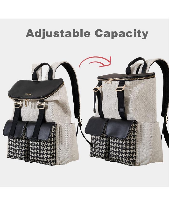 Sunveno White and Black Houndstooth Diaper Backpack - Macy's