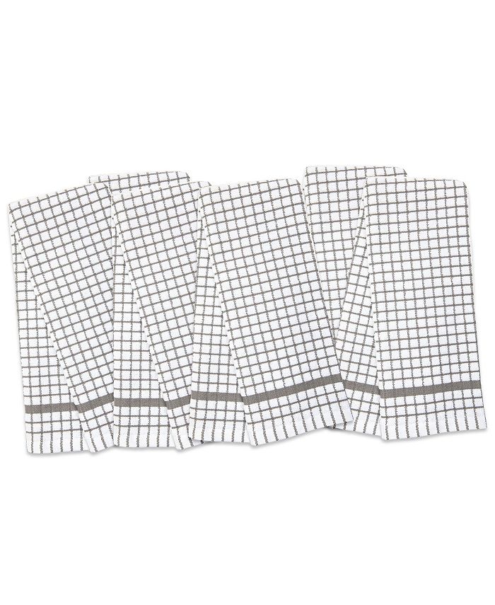 Sloppy Chef Classic Checkered Kitchen Towels (Pack of 6), 100% Cotton ...