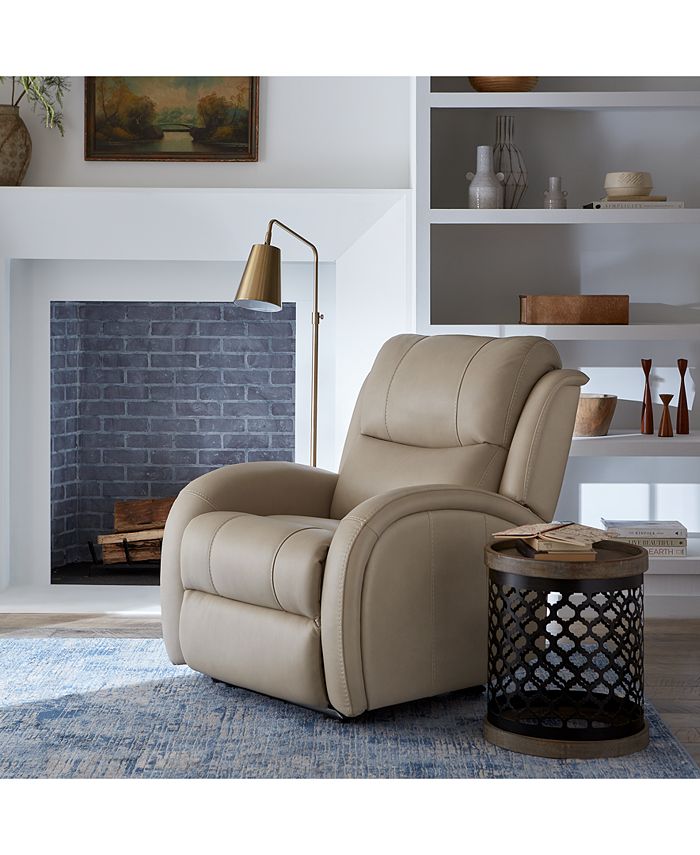 Furniture Kellet 33" Leather Power Recliner, Created for Macy's - Macy's