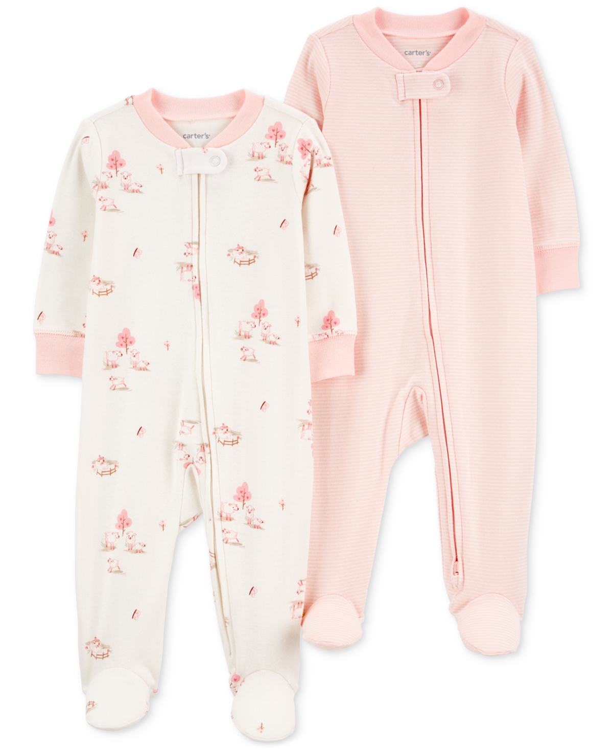 Click here for Carters Baby Cotton 2-Way-Zip Footed Sleep and Pla... prices