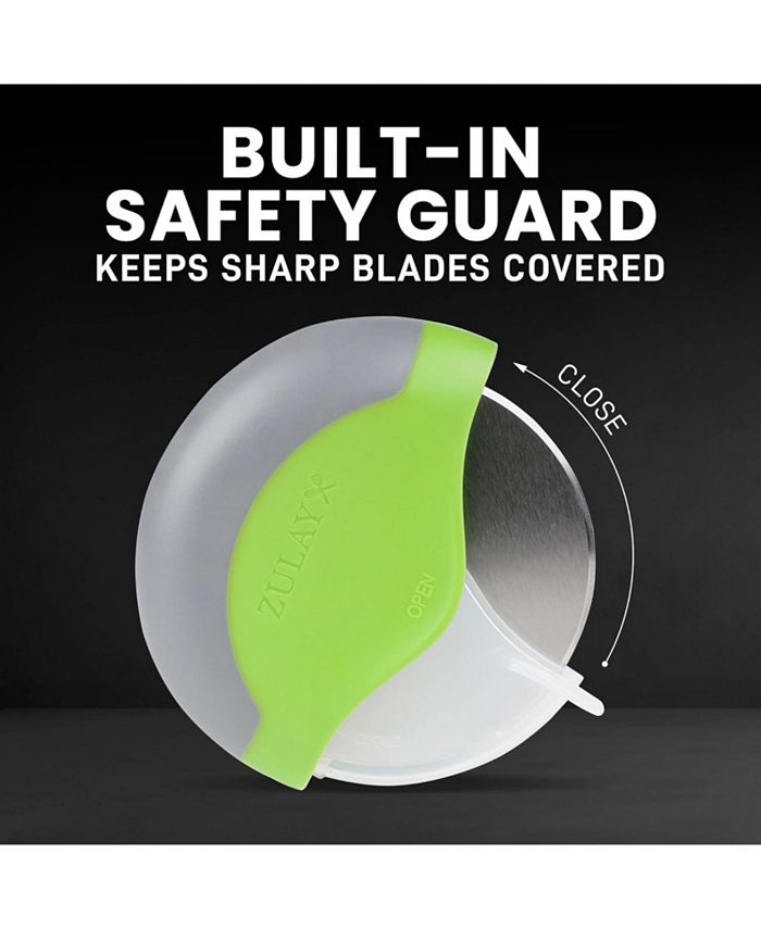 Zulay Kitchen Handheld Pizza Cutter Wheel With Protective Blade Guard ...