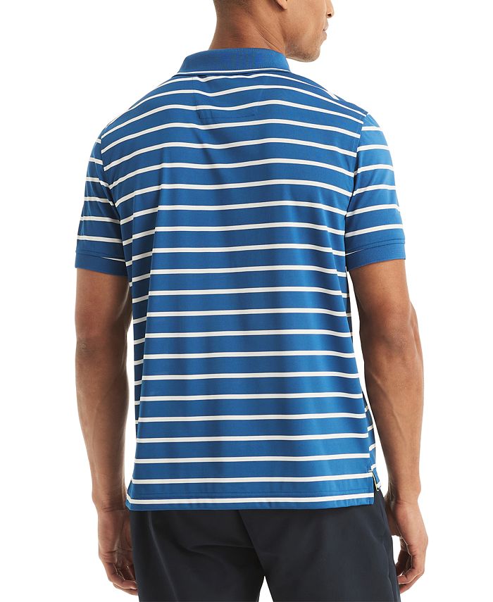 Nautica Men's Navtech Classic-Fit Stripe Performance Polo Shirt - Macy's
