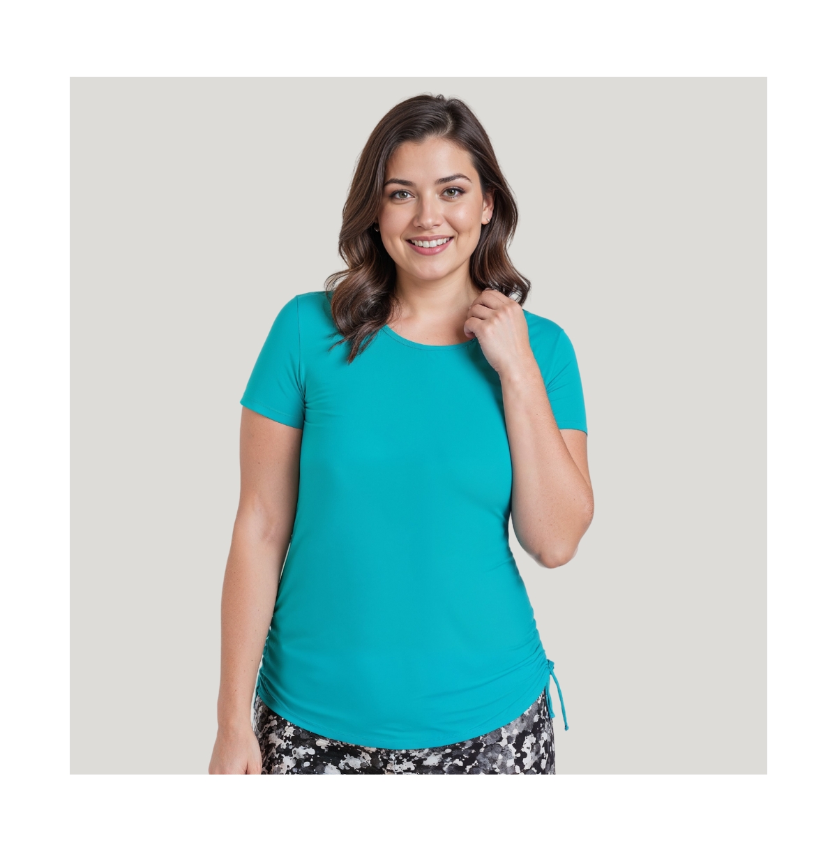 Click here for Calypsa Plus Size Adele Swim Top - Calypsa teal prices