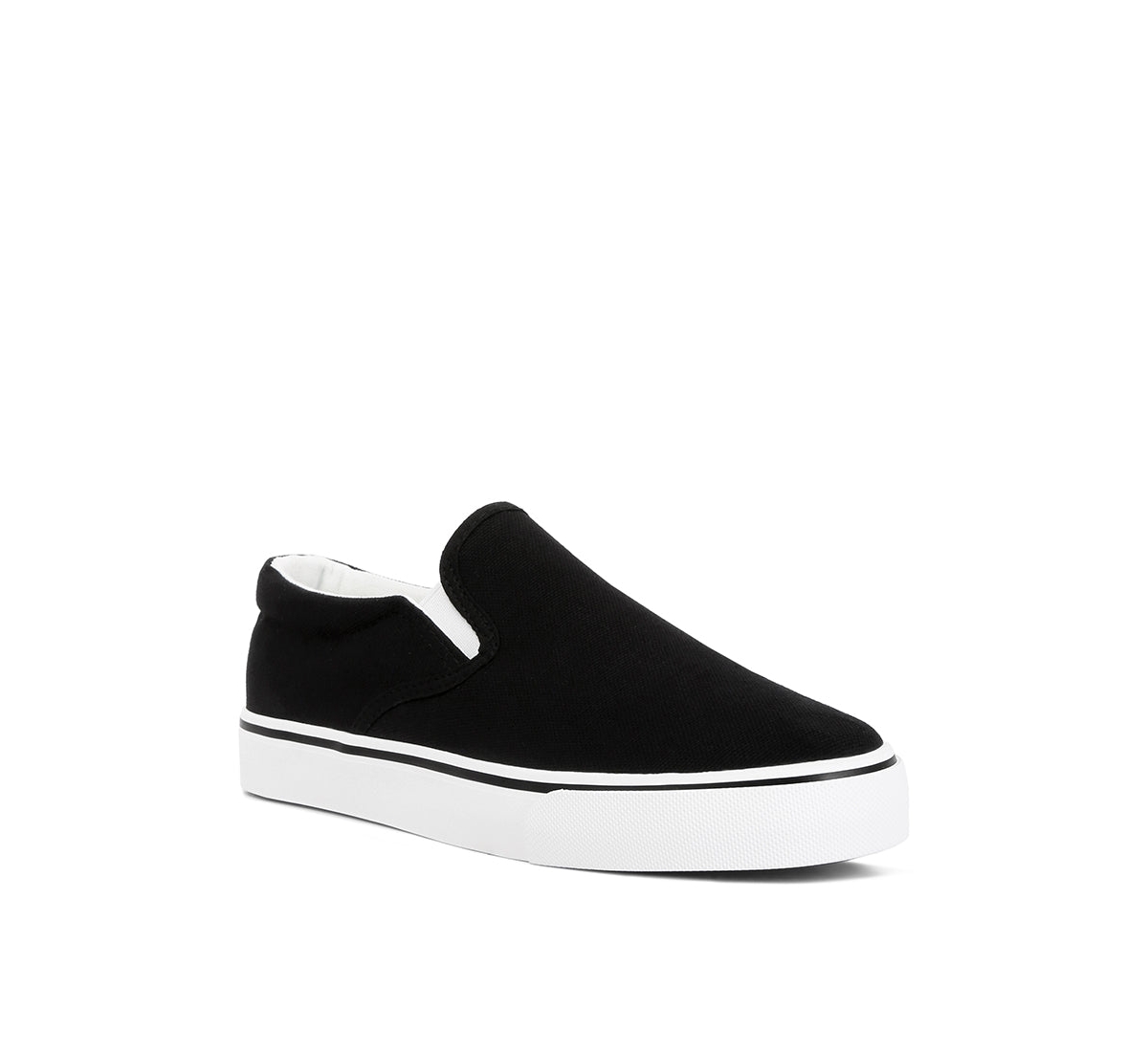 Click here for London Rag Laszlo Canvas Slip On Sneakers - Black prices