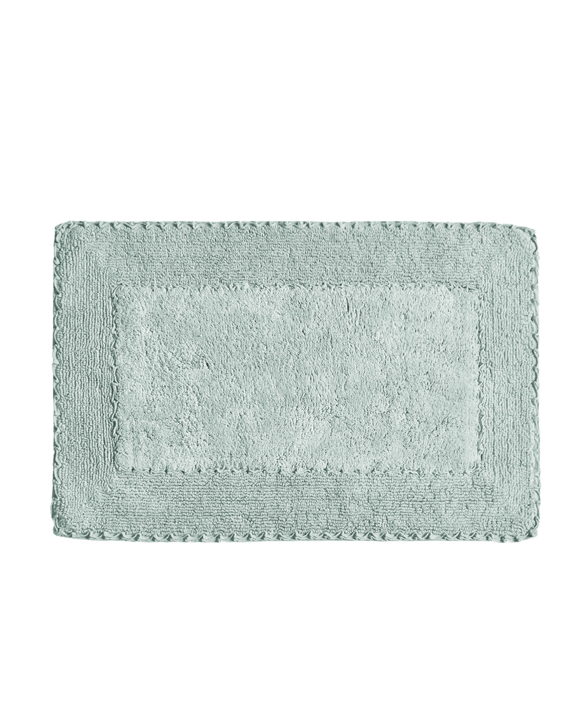Click here for Laura Ashley Ruffled Cotton Bath Rug  20 x 34 - Aq... prices