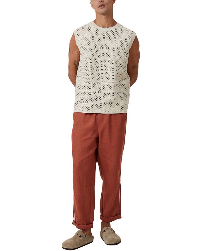 COTTON ON Men's Crochet Muscle top - Macy's