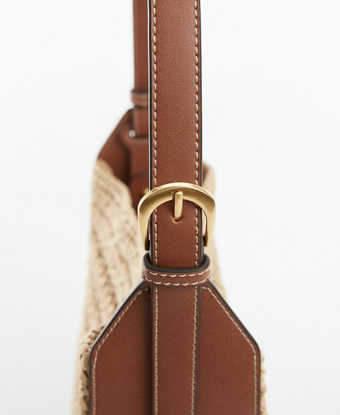 MANGO Women's Natural Fiber Sack Bag - Macy's