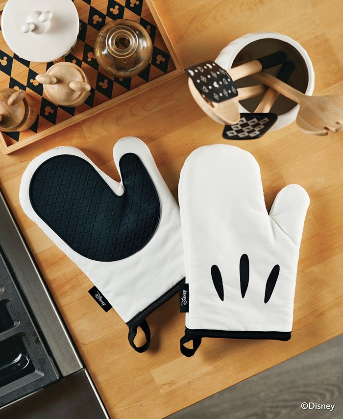 Disney Monochrome Cotton 2 Piece Oven Mitt Set, White - Macy's