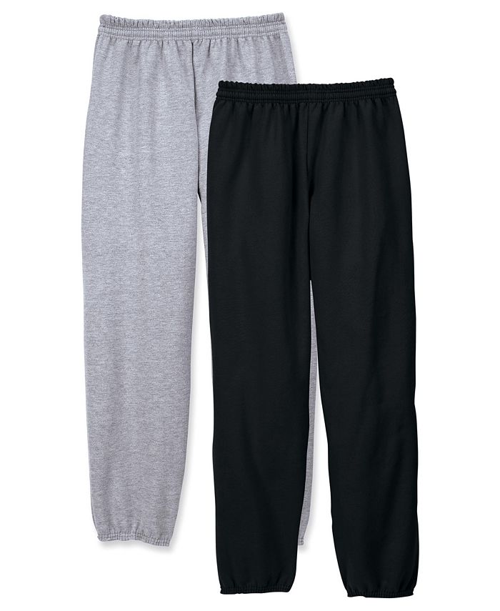 Hanes EcoSmart Men's 32" Fleece Sweatpants, 2-Pack - Macy's