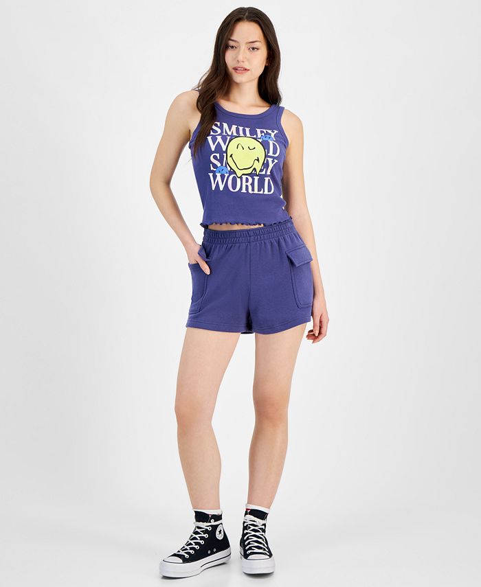 Grayson Threads, The Label Juniors' Smiley Graphic Tank Top & Cargo ...