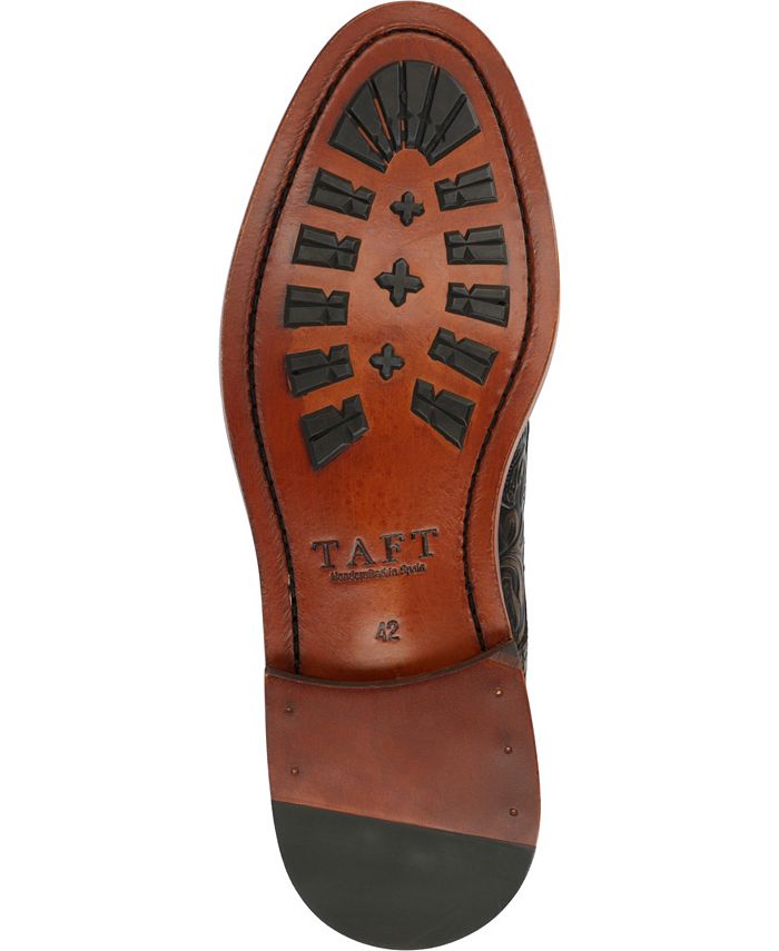 Taft Men's Rome Embossed Leather Cap Toe Lace-up Boot - Macy's