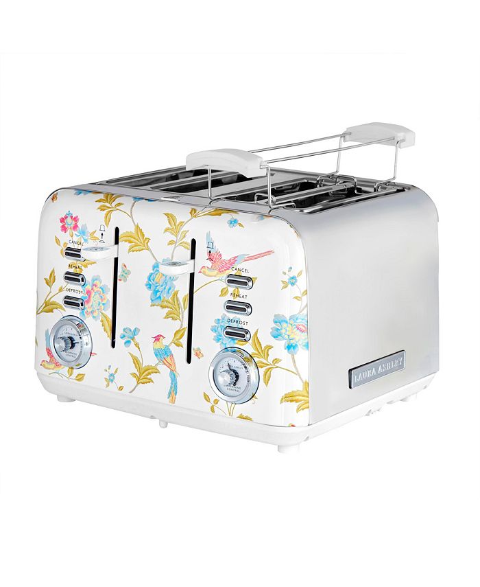 Laura Ashley Elveden White 4-Slice Toaster - Macy's