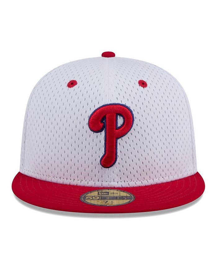 New Era Men's White Philadelphia Phillies Throwback Mesh 59fifty Fitted ...