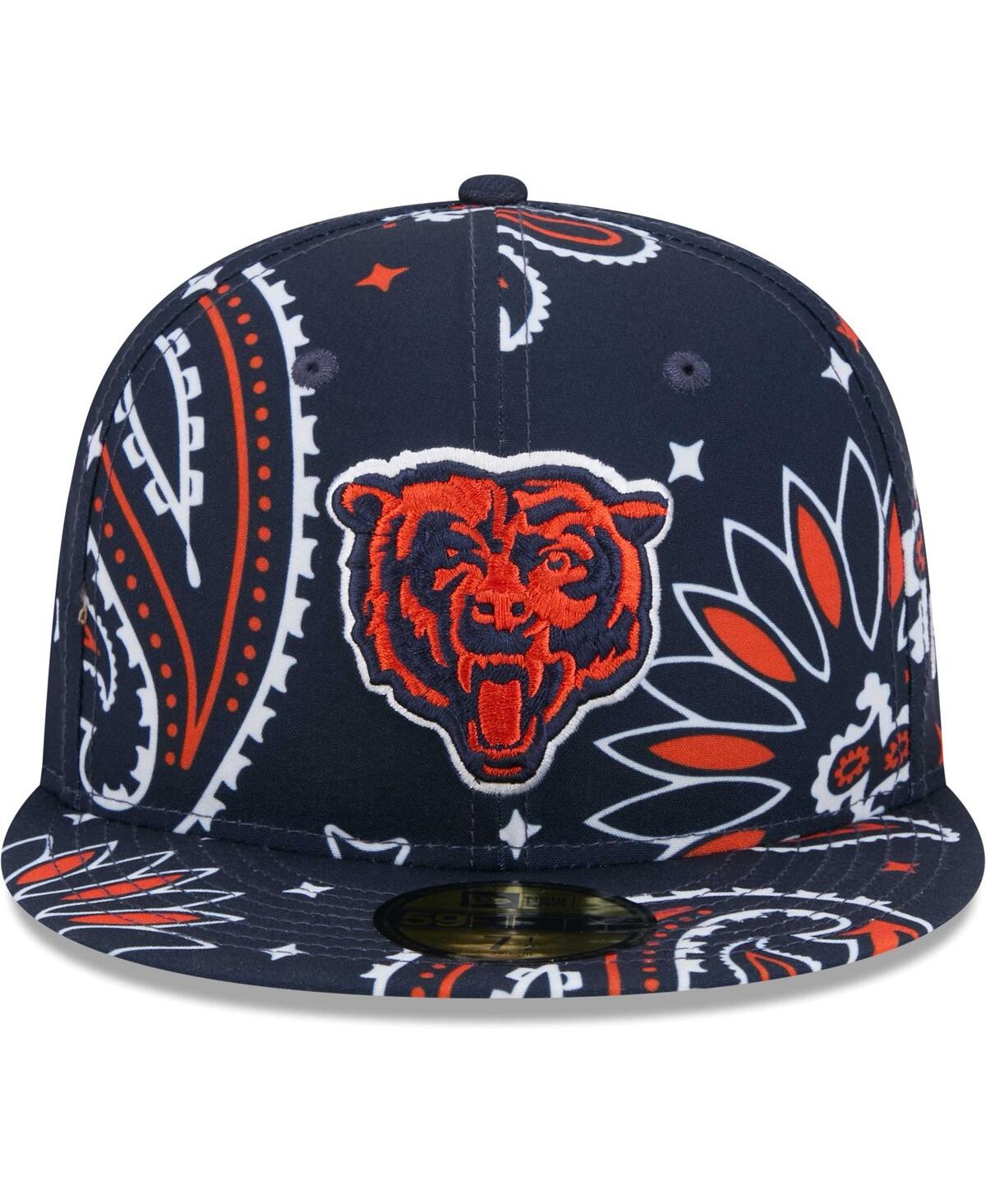 New Era Navy Chicago Bears Paisley 59fifty Fitted Hat | ModeSens