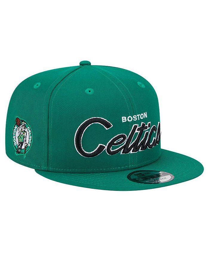 New Era Men's Kelly Green Boston Celtics Evergreen Script Side Patch ...