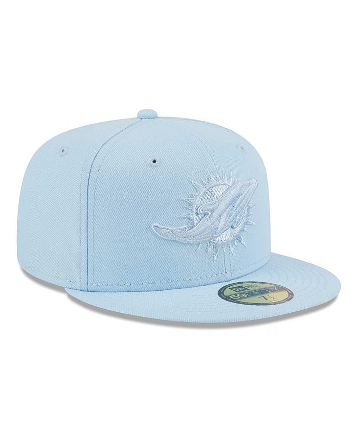 New Era Men's Light Blue Miami Dolphins Color Pack 59fifty Fitted Hat ...