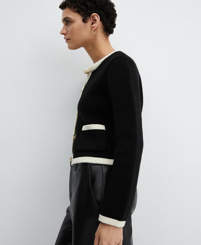 MANGO Women's Knitted Buttoned Jacket - Macy's