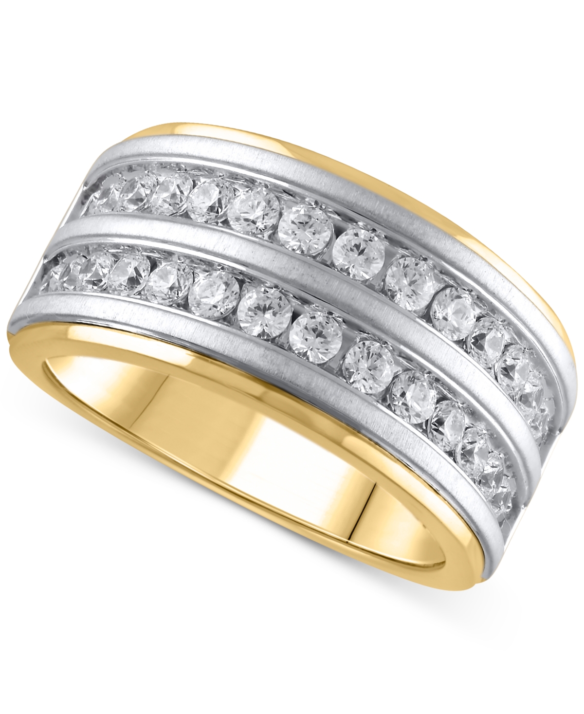 Click here for Mens Diamond Double Row Band (1-1/2 ct. t.w.) in 1... prices