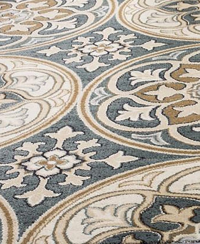 Safavieh Lyndhurst LNH341 Slate Blue and Beige 3'3" x 5'3" Area Rug ...