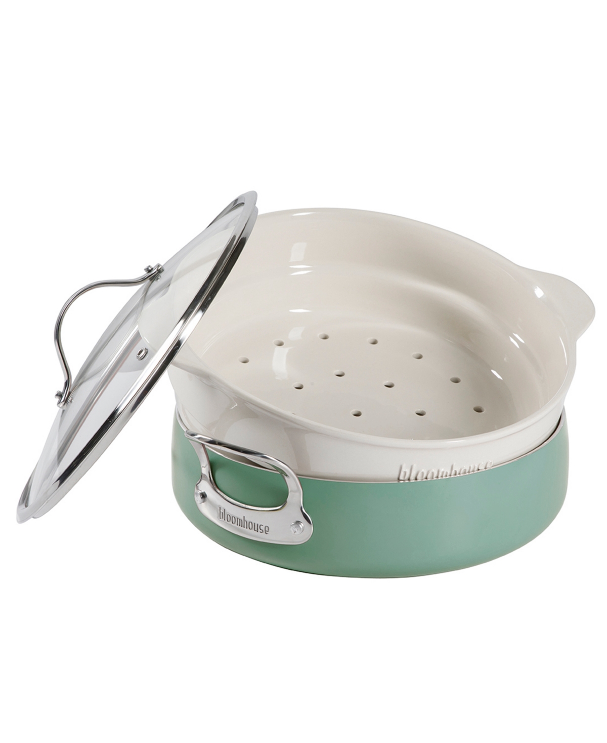 Click here for Bloomhouse 6 Qt Enamel Everyday Pan - Matte Sage G... prices
