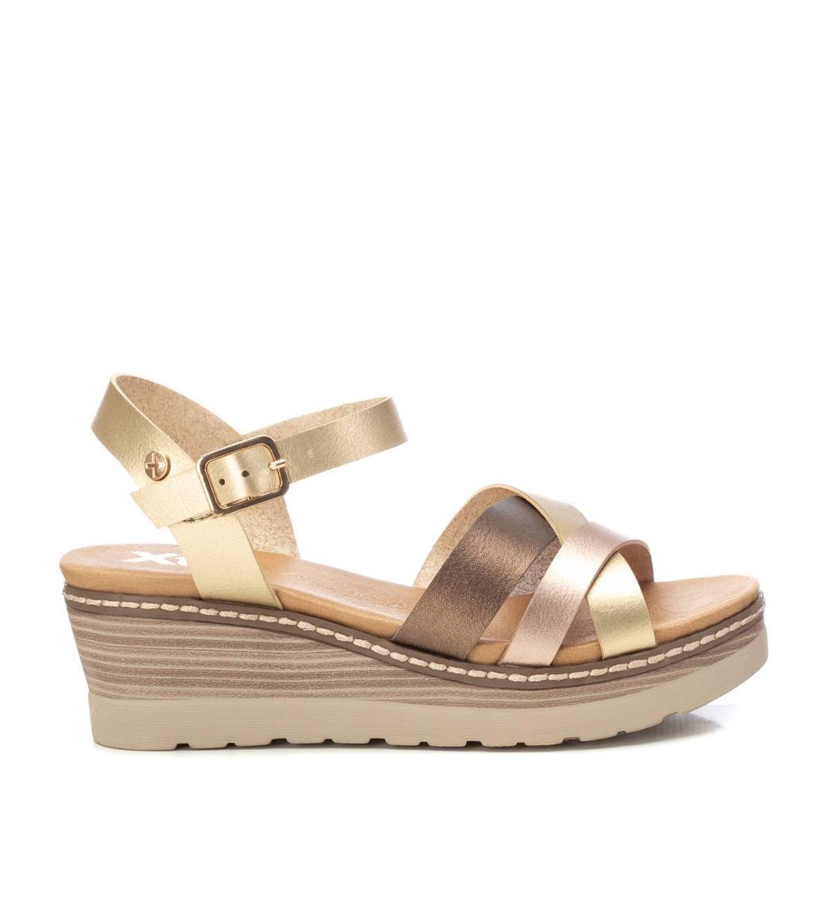 Click here for Womens Wedge Strappy Sandals By Xti - Gold prices