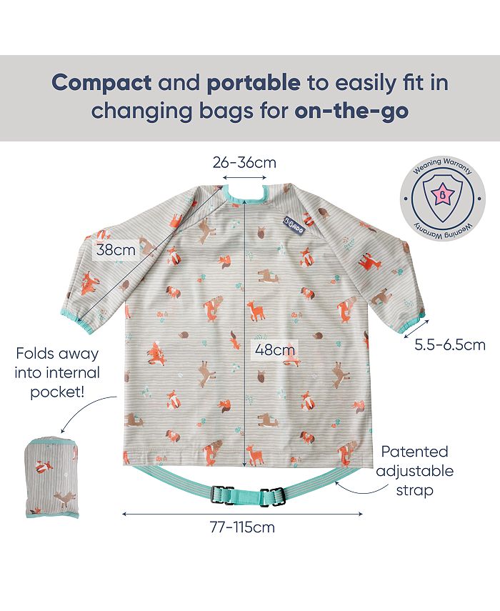 Bibado Long Sleeve Feeding Bibs ages 6-36 months Stain Free Clothing ...