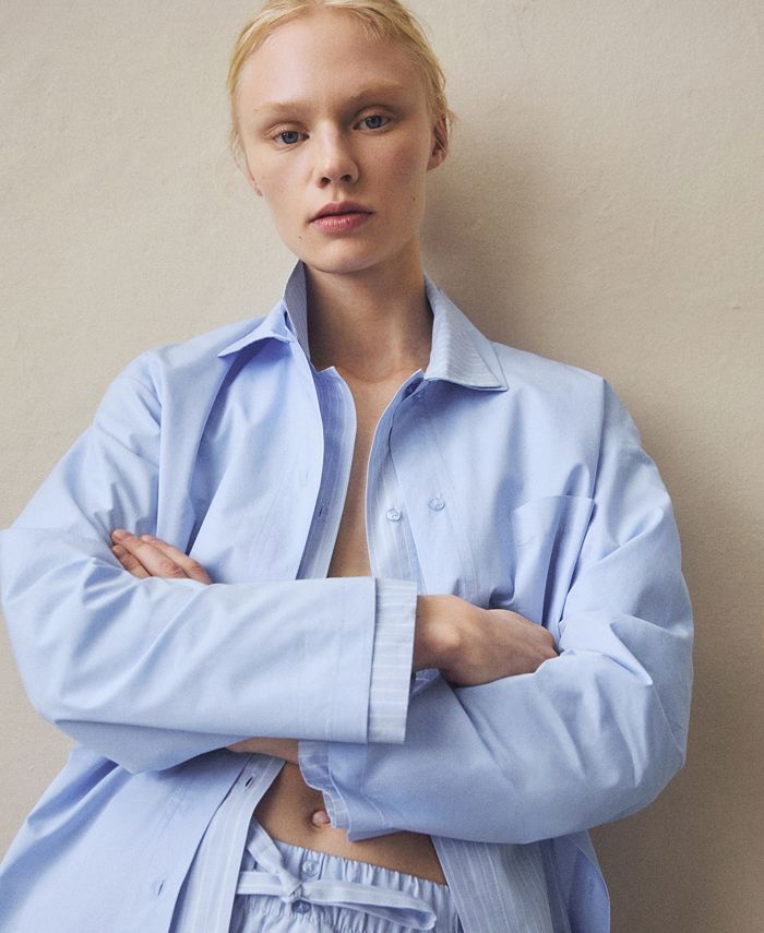 MANGO Women's Two-Piece Cotton Pajamas - Macy's