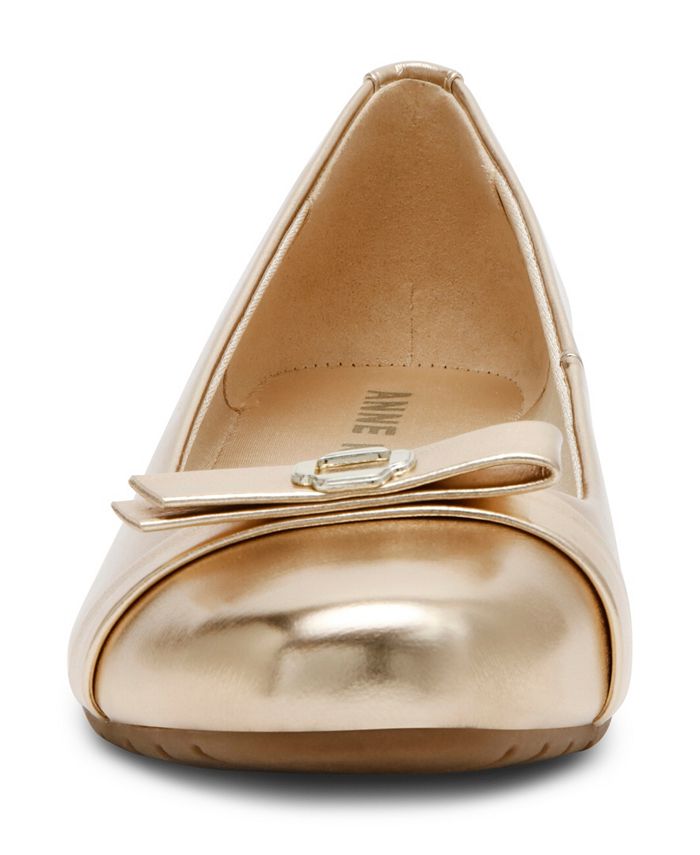 Anne Klein Women's Mesa Bow Detail Wedge Ballet Flats - Macy's