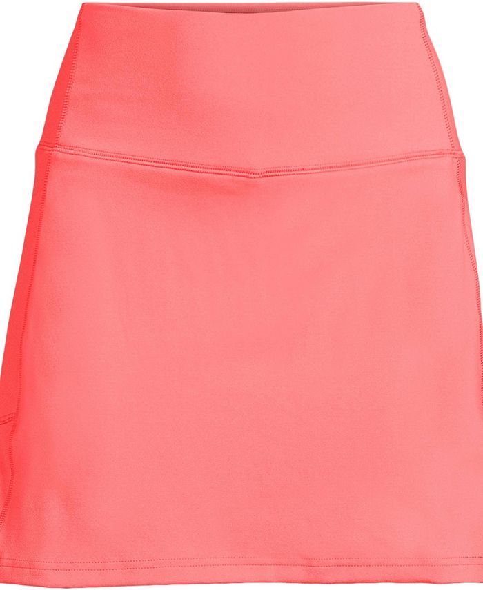 Lands' End Women's Active High Impact High Rise Flat Front Skorts - Macy's