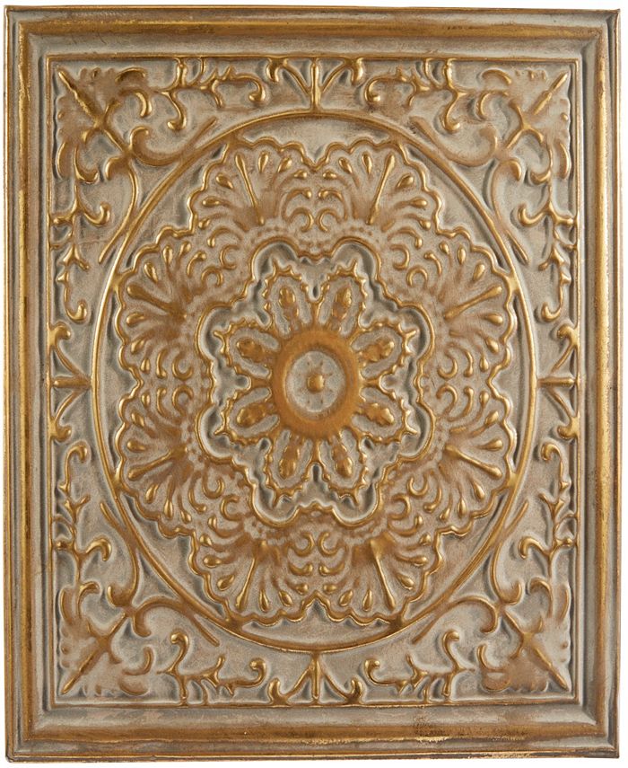 Rosemary Lane Gold Metal Scroll Wall Decor with Embossed Details, Set ...