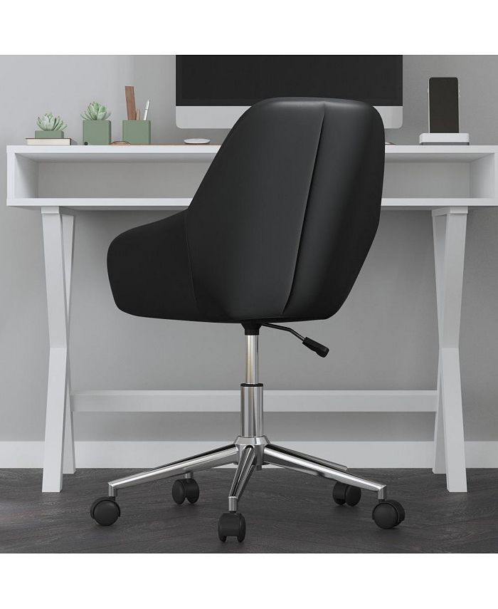 MERRICK LANE Roma Home Office Bucket Style Chair With 360 Degree ...