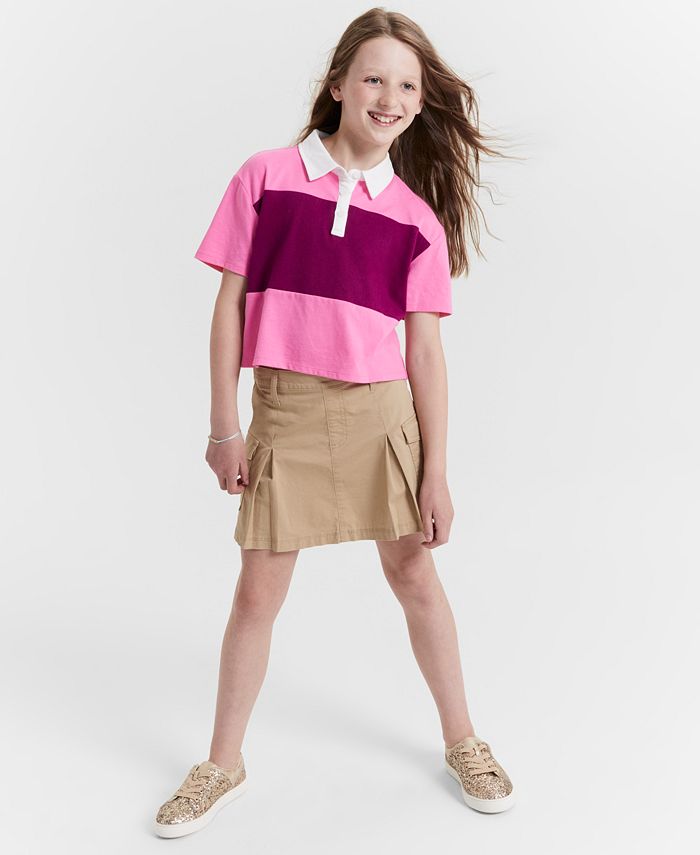 Epic Threads Girls Bold Striped Polo Shirt, Created for Macy's - Macy's