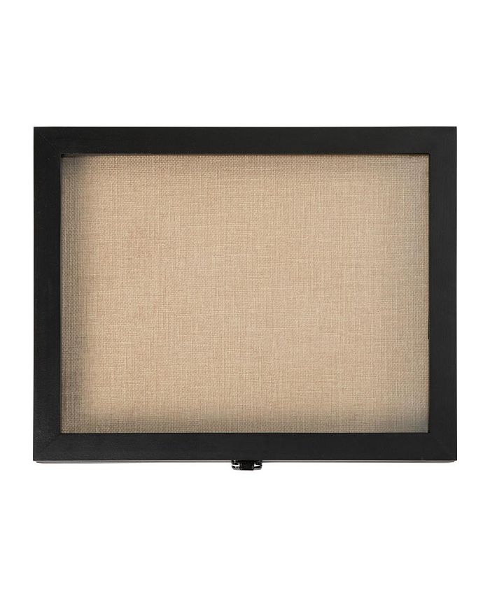 HBCY Creations Wood Shadow Box Display Case - Solid Wood With Acrylic ...