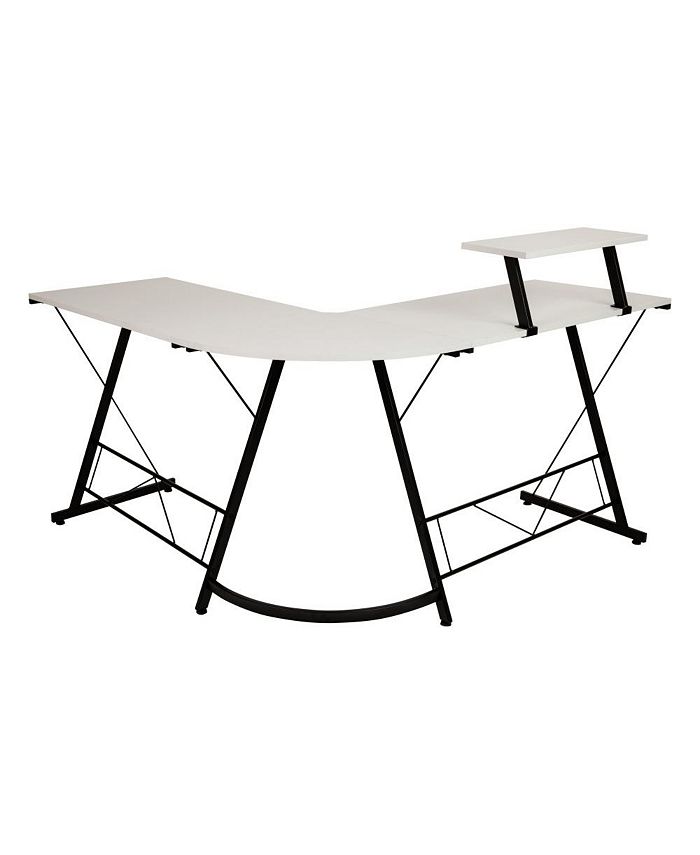 EMMA+OLIVER L-Shaped Computer Desk, Gaming Desk, Home Office Desk ...