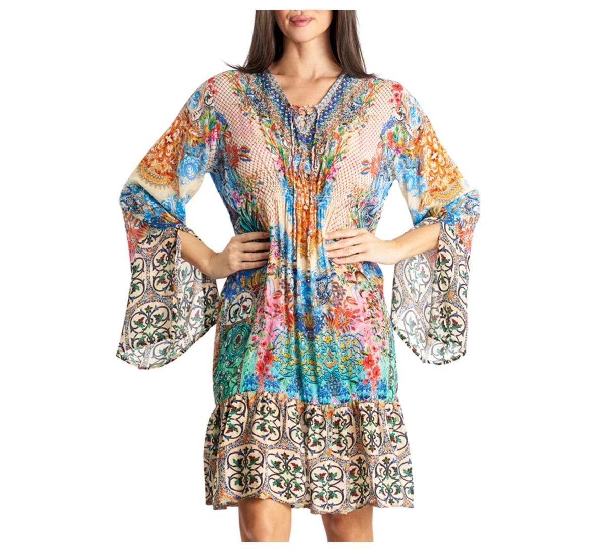 Click here for La Moda Clothing Womens Short Long Bell Sleeves Dr... prices
