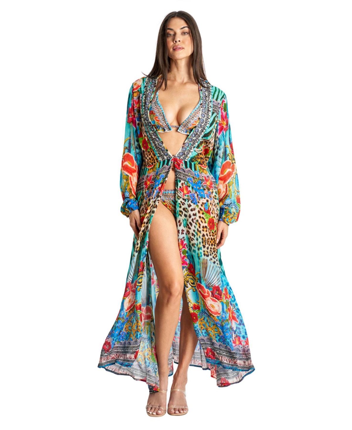 Click here for La Moda Clothing Womens Maxi Belted Cape Dress - B... prices