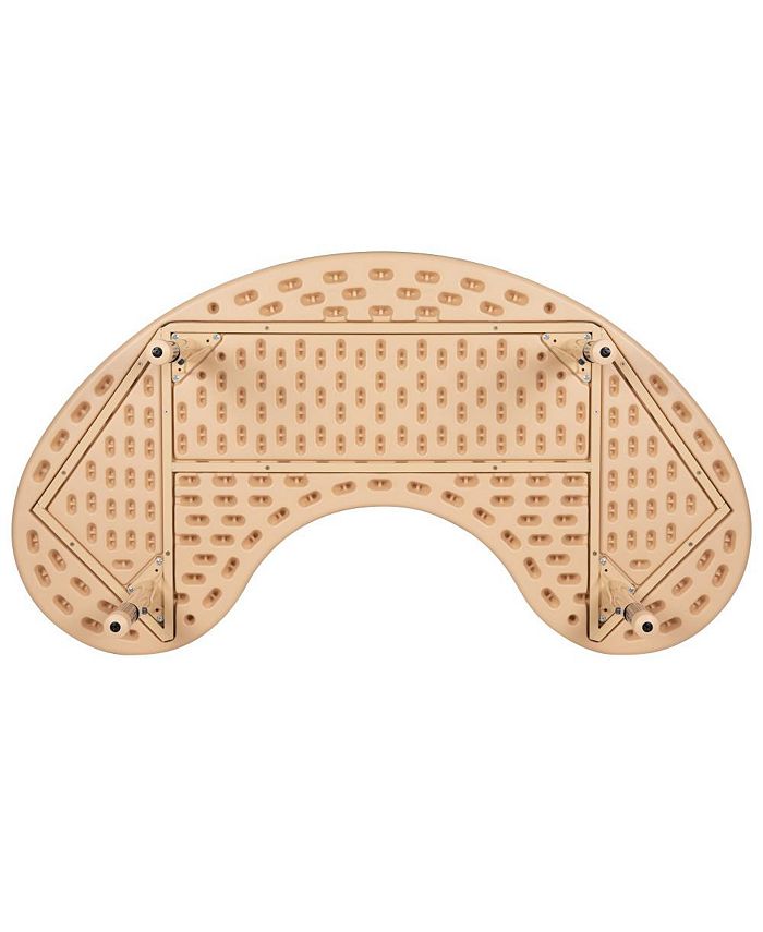 EMMA+OLIVER 35"W X 65"L Half-Moon Plastic Height Adjustable Activity ...