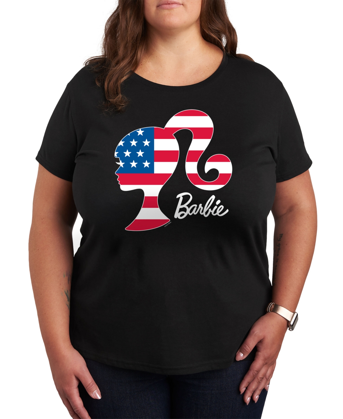 Click here for Hybrid Apparel Trendy Plus Size Barbie Usa Graphic... prices
