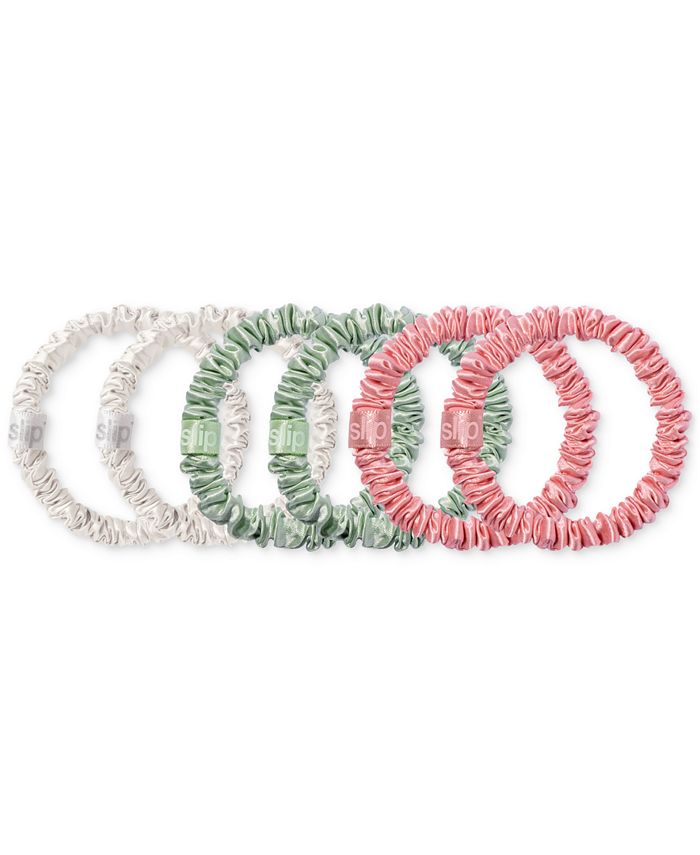 Slip 6-Pc. Pure Silk Skinny Scrunchies Set - Macy's