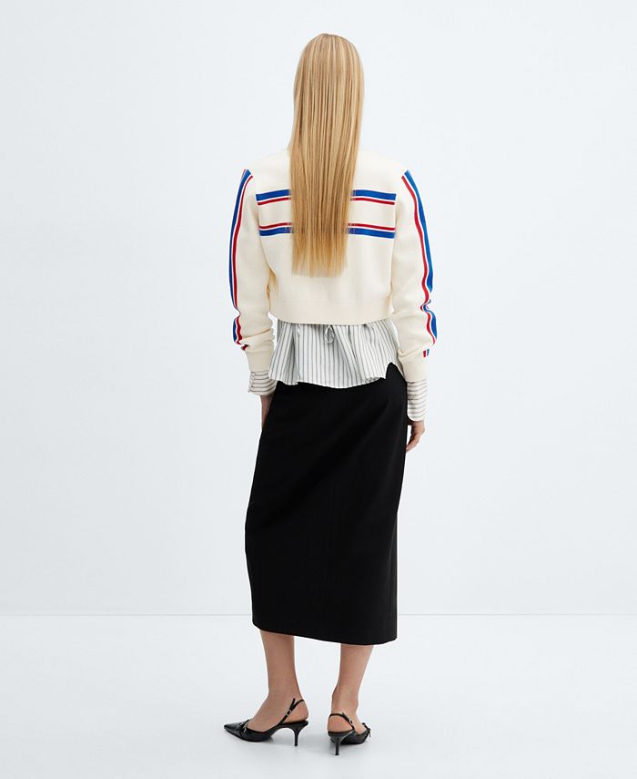 MANGO Women's Zipper Crop Cardigan - Macy's
