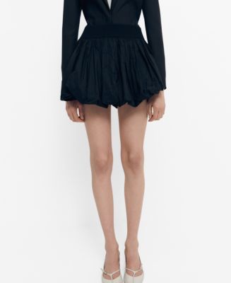 MANGO Women's Ruffed Hem Mini-Skirt - Macy's