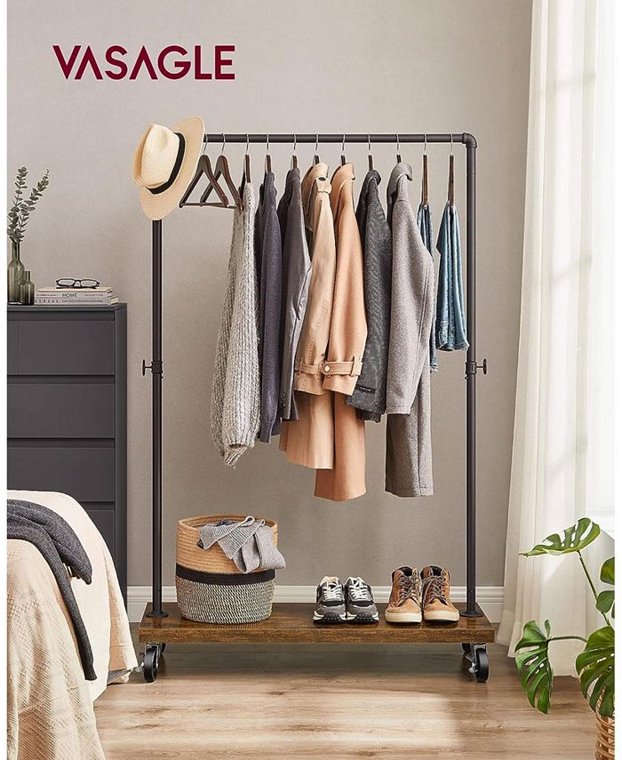 Slickblue Clothes Rack, Heavy Duty Clothing Rack, Industrial Pipe Style ...