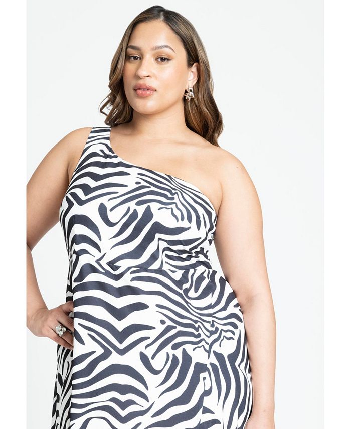 Eloquii Plus Size Zebra Print Flowy Maxi Dress Macys
