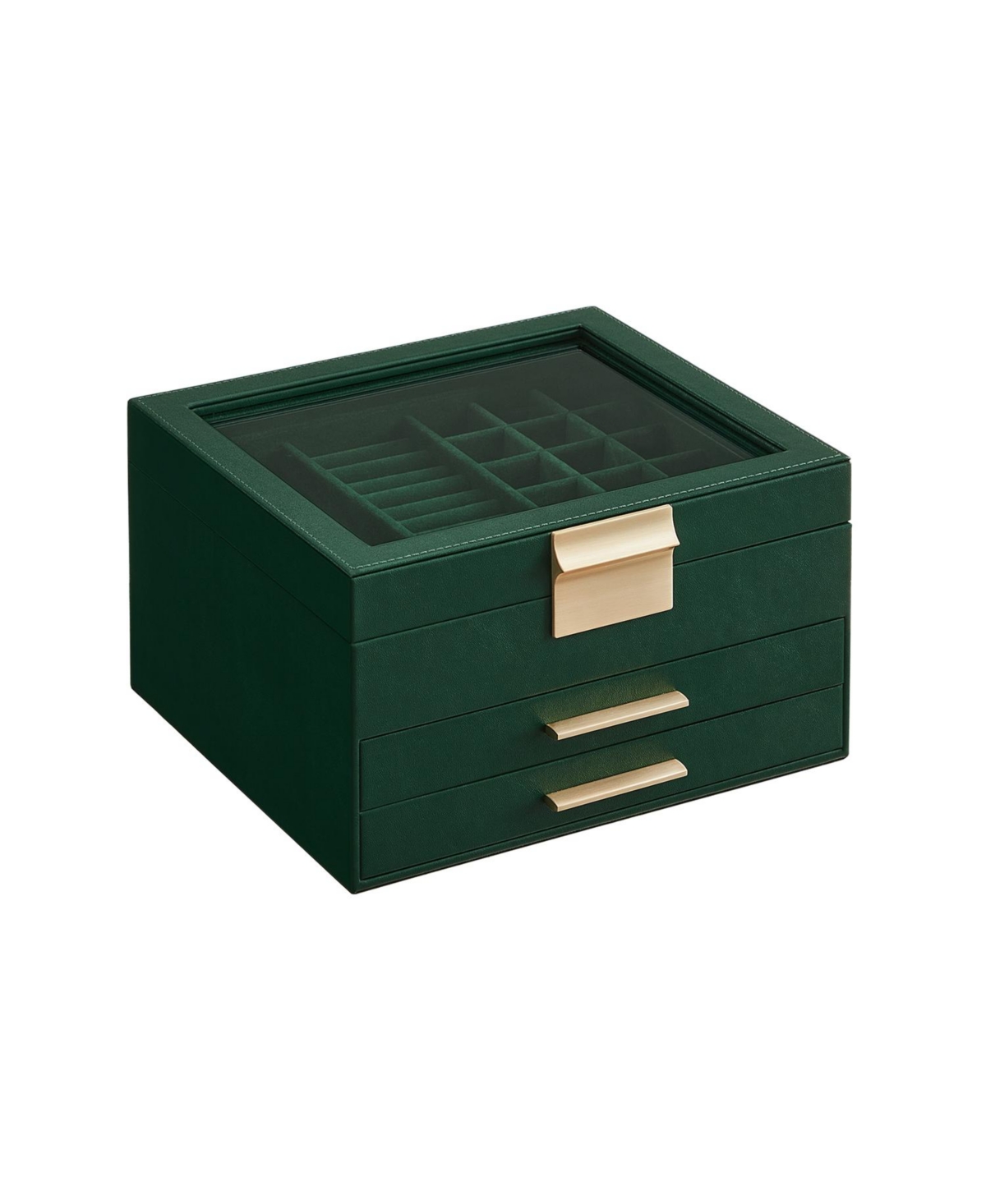 Click here for Slickblue Jewelry Box With Glass Lid  Multi-layer... prices
