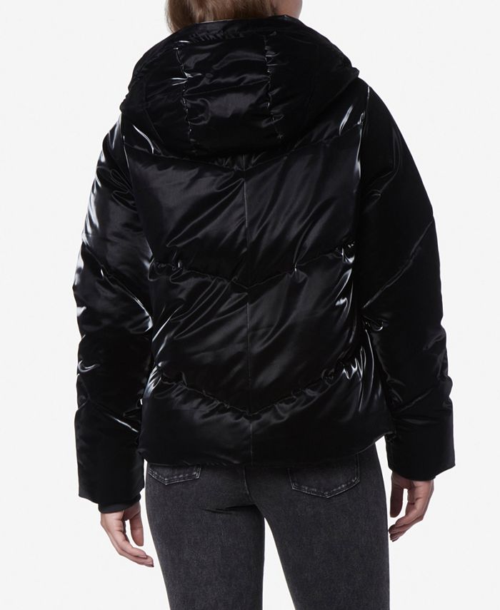 Andrew Marc Sport Women's Luxe Sheen Puffer Hooded Jacket - Macy's