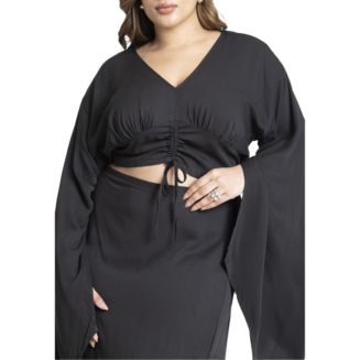 ELOQUII Plus Size Dramatic Sleeve Top - Macy's