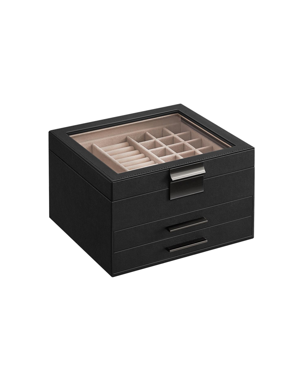 Click here for Slickblue Jewelry Box With Glass Lid  Multi-layer... prices
